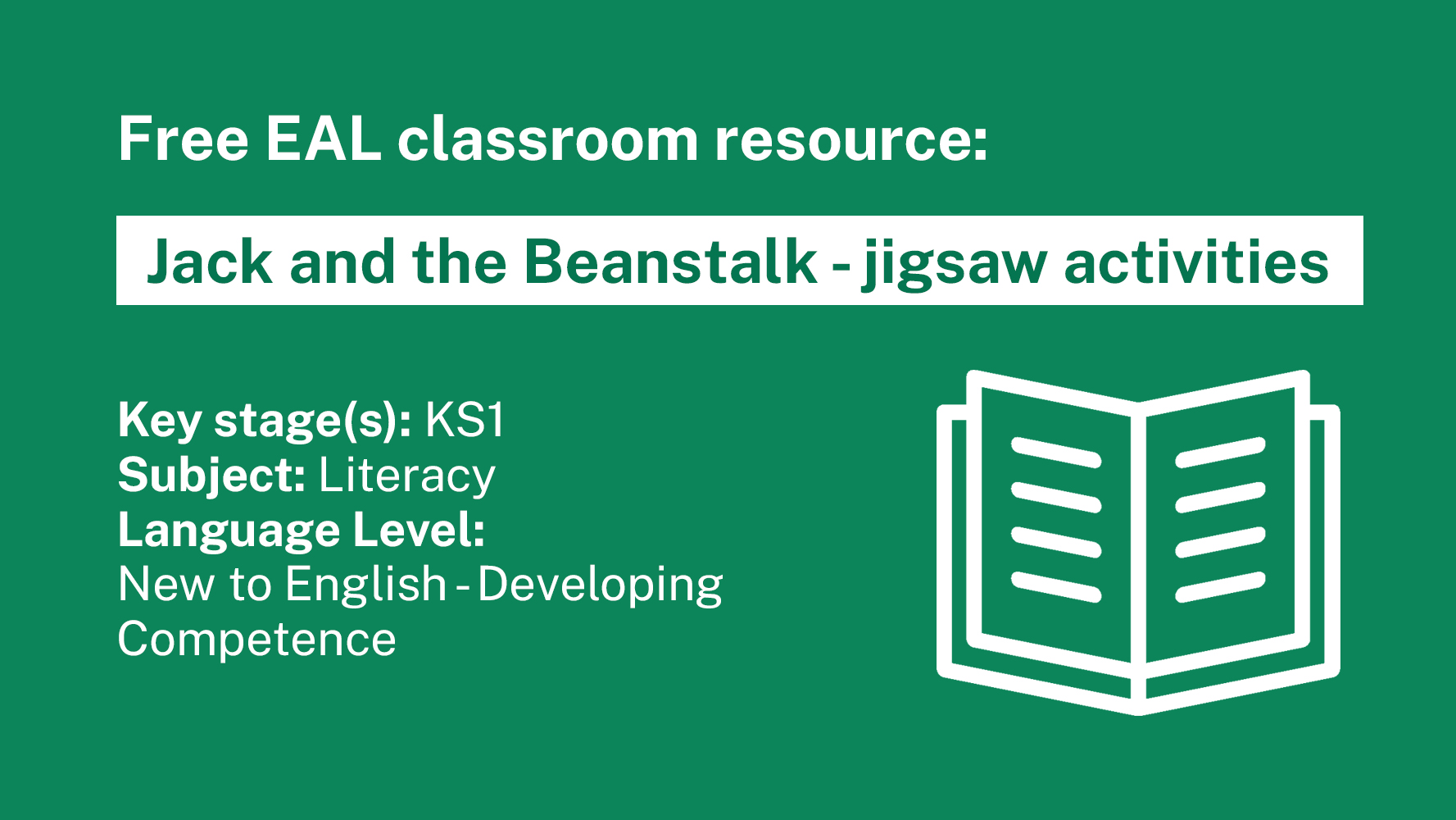 Jack and the Beanstalk - jigsaw activities - The Bell Foundation