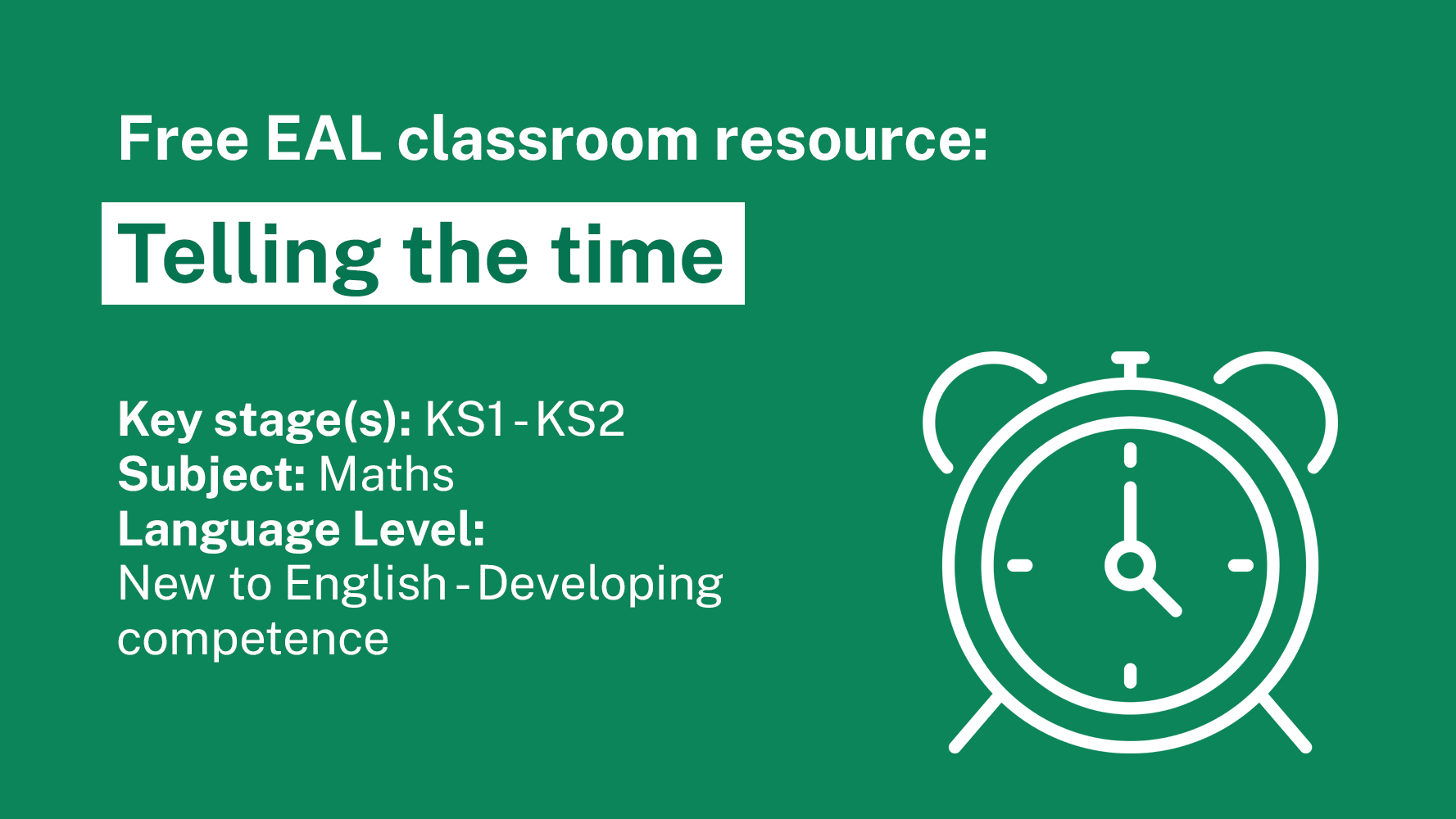 Telling the time - The Bell Foundation